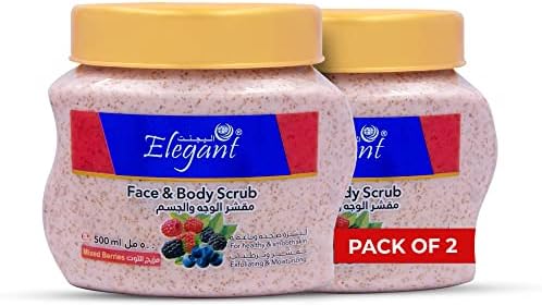 Elegant Mixed Berries FACE & BODY SCRUB | 500 ML | Twin Pack | Deep ...