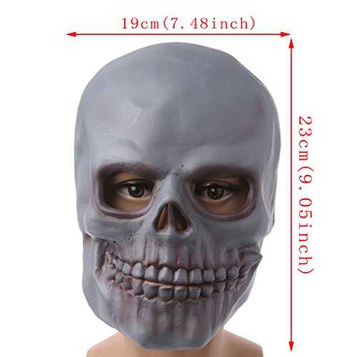 Facebabyone Halloween Latex Skull Mask Full Face Fancy Dress Cosplay ...