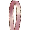 Amazon.com: Light Pink Satin Ribbon with Gold Edges 3/8" X 50 Yards ...