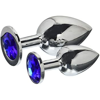 Amazon.com: Rapture Polished Stainless Steel Butt Plug Set, Blue ...