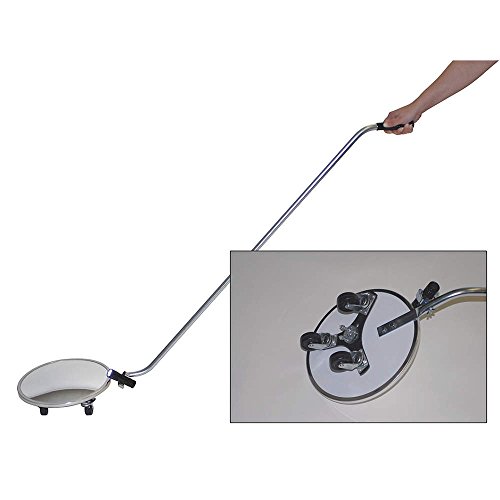Convex Inspection Mirror with Flashlight, Wheels, 12" Face, and 50 ...