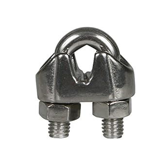 Pack of 15, 3/16" Stainless Steel Cable Clamps: Amazon.com: Industrial ...