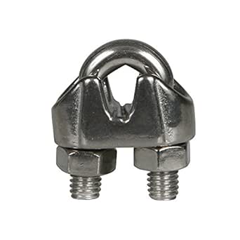 Pack of 15, 3/16" Stainless Steel Cable Clamps: Amazon.com: Industrial ...