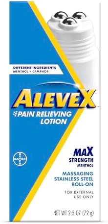 AleveX Topical Pain Relief Lotion with Rollerball Applicator - Long ...