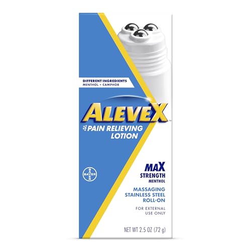 AleveX Topical Pain Relief Lotion with Rollerball Applicator - Long ...