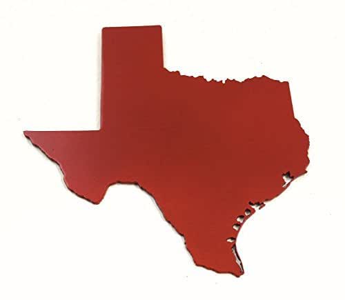Amazon.com: 8, 12, 18 inch wide TEXAS state map sign - metal wall art ...
