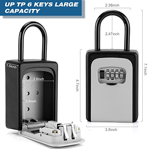 Key Lock Box, Combination Lock Box Wall Mounted Waterproof Key Storage ...