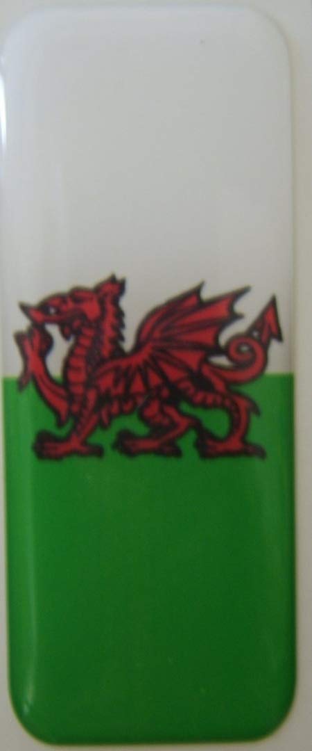 Wales Cymru Welsh Flag Raised Car Number Plate Sticker 1.5" x 3.5 ...