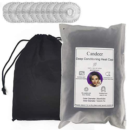 Candeer Heat Cap for Deep Conditioning, Microwavable Treatment Steaming ...