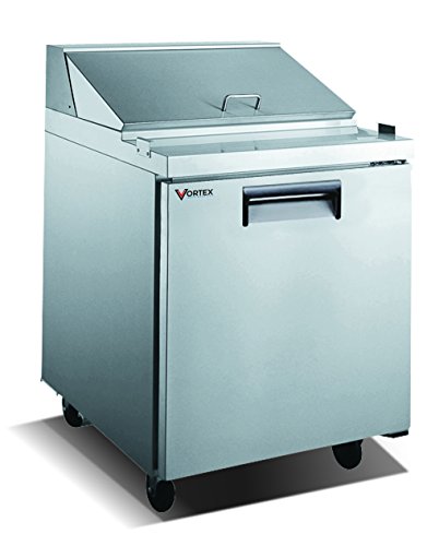 Vortex Refrigeration 1 Door 27",8 Pan Sandwich Prep