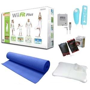 Amazon.com: Nintendo Wii Fit Plus Blue Bundle- Yoga Mat, Boxin: Video Games