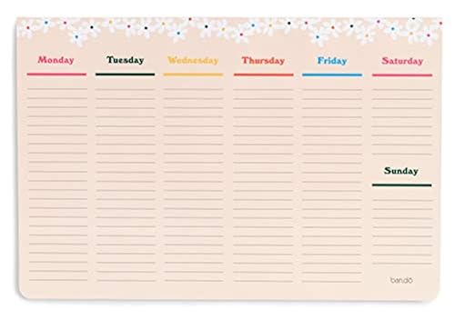 ban.do Week-to-Week Desktop Notepad, Undated Weekly Planner, Desk ...
