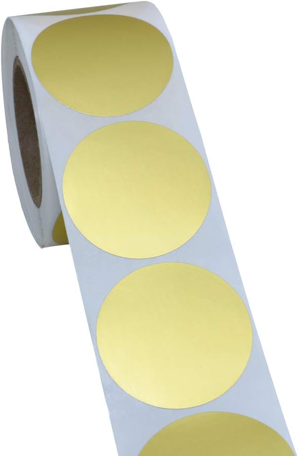 Hybsk Gold Labels 1.5″ Round Color Coding Dots Stickers Adhesive Label ...