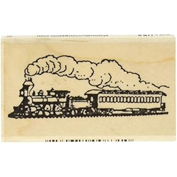Amazon.com: Stamps by Impression ST 0751 Steam Engine Train Rubber ...
