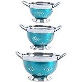 Amazon.com: 3-Piece Colander, Stainless Steel Strainer Set: Set Of ...