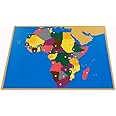 Amazon.com: Montessori Africa Puzzle Map (Without Control maps) : Toys ...