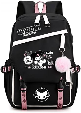 Goodern Compatible for Kuromi Backpack with USB Charging & Headphone ...