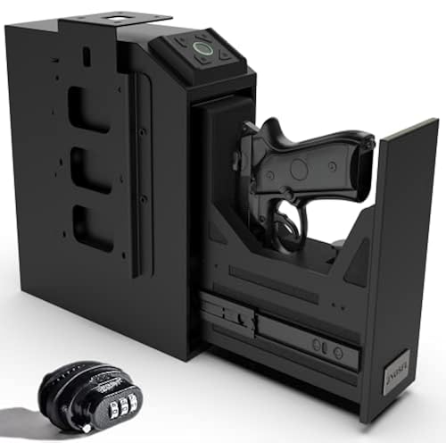 Gun Safes for Pistols Quick Access Biometric Slider Handgun Mounted Gun ...