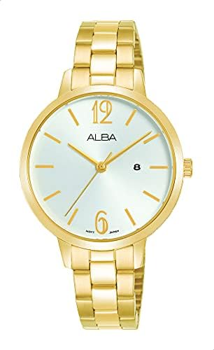 Alba Fashion Stainless Steel Band Analog Watch for Women - Gold and ...