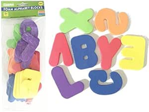 Foam Craft Alphabet Letter Blocks, 3" High, 26 Count (Pack of 24 ...