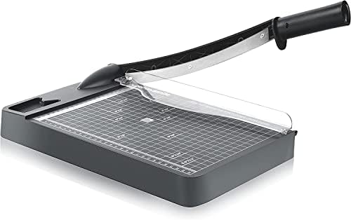 Paper Trimmer 12 Inch Cut Length Heavy Duty Guillotine Paper Cutter ...