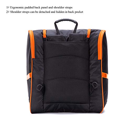 PAPAZAU Ski Boot Bag – Skiing and Snowboarding Travel Backpack – Stores ...
