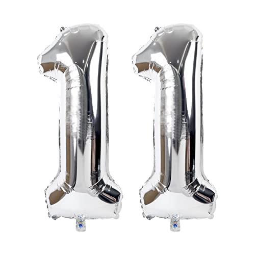 Mua Huge Silver Balloon Number 11,40 Inch Silver 11st Mylar Foil Helium ...