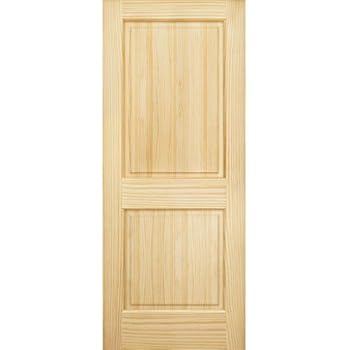 Amazon.com: 2-Panel Door, Interior Door Slab, Solid Pine, Square Top ...
