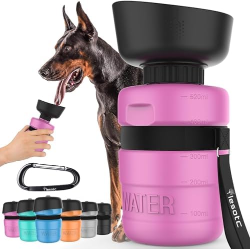lesotc Pet Water Bottle for Dogs, dog water bottle foldable, Dog Travel ...