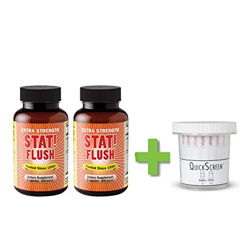 STAT Flush Detox 5 Capsules Extra Strength (2 Pack) with with 12 Panel ...