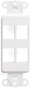 Leviton 41644-W QuickPort Decora Insert, 4-Port (White) : Amazon.ca ...