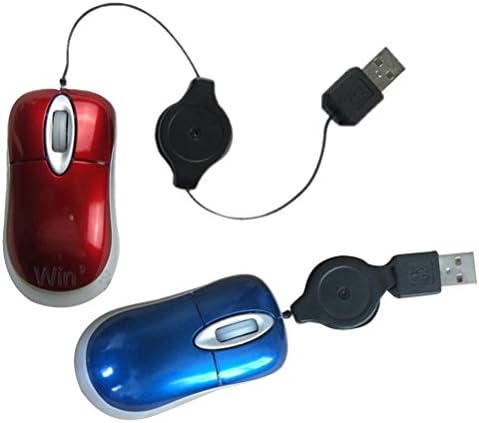 Mini Compact Travel Optical Mouse Retractable Cord Plug and Play for ...