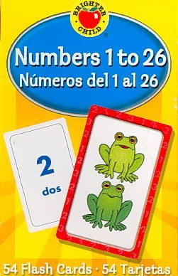Buy Numbers 1 To 26/Numeros Del 1 Al 26 (Spanish) Flash Cards (Brighter ...