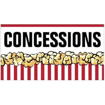 Amazon.com: VictoryStore Concessions Banner - Concessions Stand Banner ...