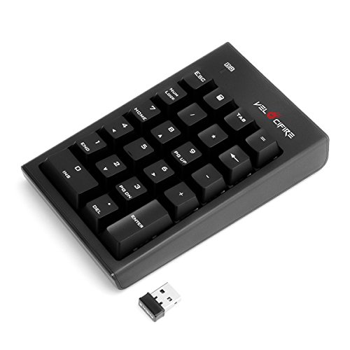 Velocifire NK01 Wireless Mechanical Number Pad, External Numeric Keypad ...