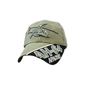 US Army AH-64 Apache Helicopter Green Adjustable Baseball Cap at Amazon ...