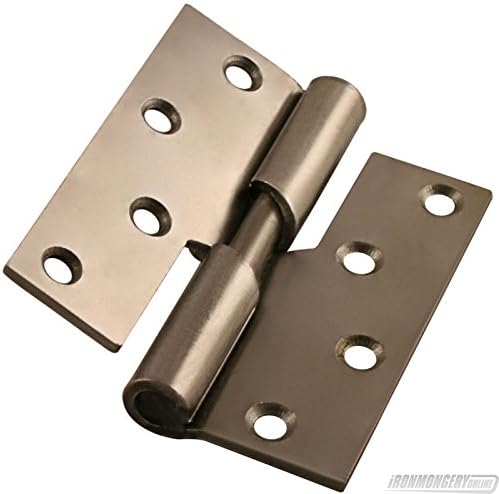 100mm Right Hand Rising Butt Hinges - Self Colour: Amazon.co.uk: DIY ...