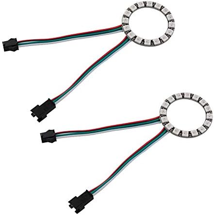 2PCS 16 RGB LED Ring 16 X WS2812 5050 Full Color with Integrated ...