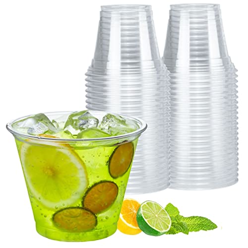 Artpreti 50 Pack 9 oz Clear Plastic Cups - Disposable for Iced Coffee ...