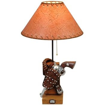 Realistic 3 Pistol Table Lamp - Old Western Cowboy Revolver Three Gun ...