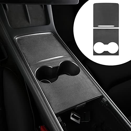 TSELLER Tesla Model Y Model 3 Center Console Wrap Kit Flocked Cover ...