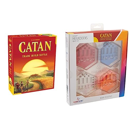 Catan Base Game and Catan Hexadocks Bundle | Includes Catan Board Game ...