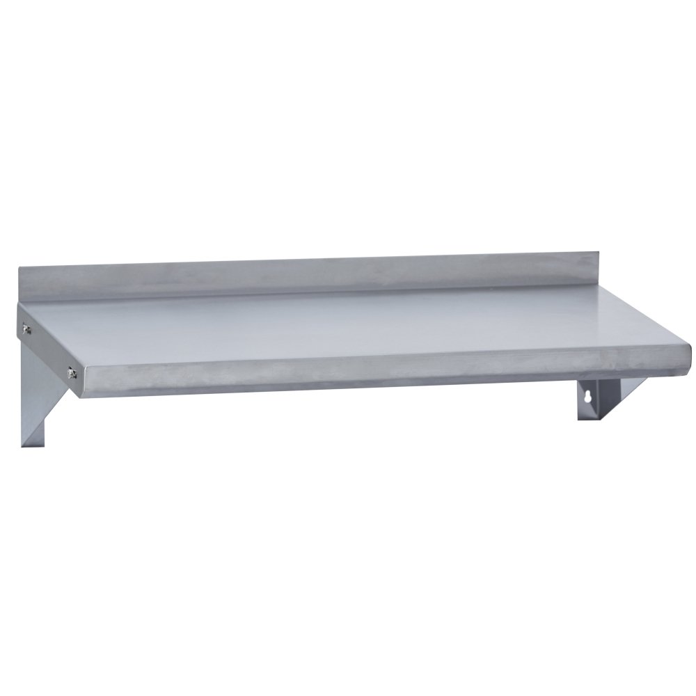 Fenix Sol Commercial Kitchen Stainless Steel Wall Mounted Shelf, 18" W ...