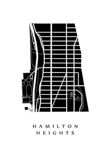 Amazon.com: Hamilton Heights Neighborhood Map - Manhattan, New York ...