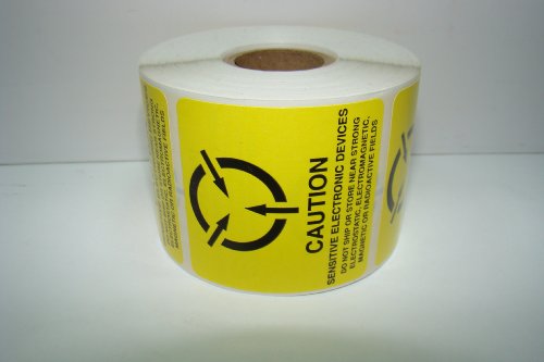Buy 1 Roll of 500 Labels 2x2 ESD CAUTION Warning Labels Stickers for ...