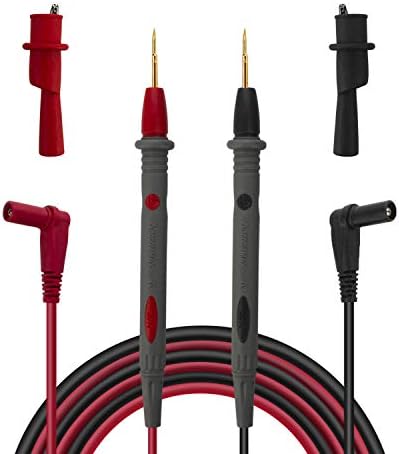 Electronic Test Leads Test Probes Multimeter Leads with Clips Gold ...