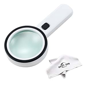 Extra Large 12 LED Handheld Strong Magnifying Glass with LED and UV ...