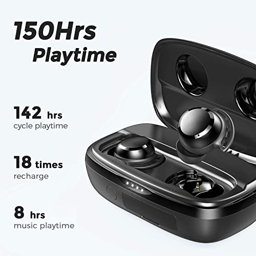Tribit Wireless Earbuds, 100H Playtime Bluetooth 5.0 IPX8 Waterproof ...