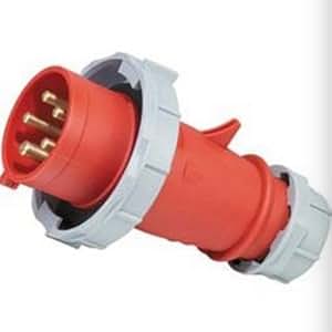 IEC 60309 Plug, 5 PIN, 32A, 400V, 4 Pole, 5 Wire, 3-Phase, Watertight ...
