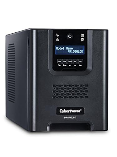 CyberPower PR1500LCD Smart App Sinewave UPS System, 1500VA/1500W, 8 Outlets, AVR, Mini-Tower in ...